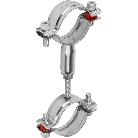 8 PCS 1 Inch Pipe Clamps with Hanger Bolt, Adjustable Wall Mount Pipe ...