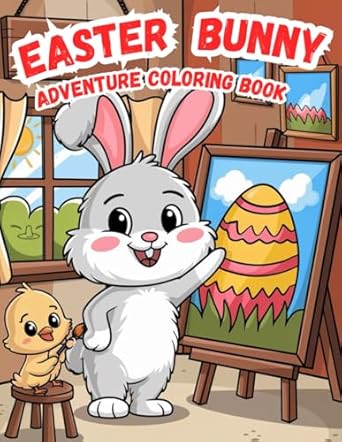 Amazon.com: Easter Bunny Adventure: Coloring Book for Kids Teens and ...