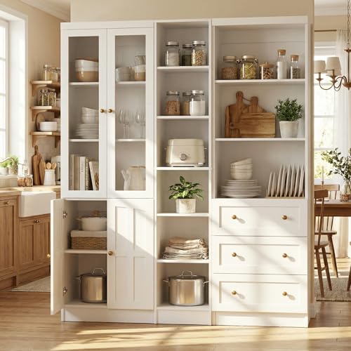 10 Best Pantry Cabinets With Glass Doors for a Stylish and Organized ...
