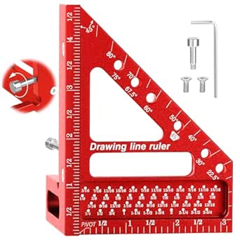 Aiwons 3D Multi-Angle Measuring Ruler -Precision Woodworking 3D Square ...