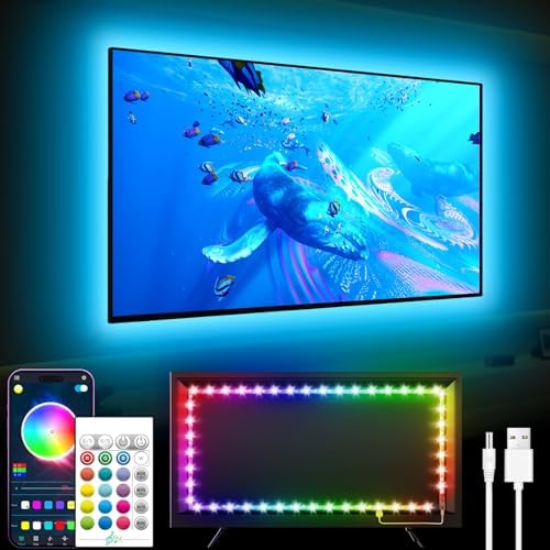Amazon.com: MIHEAL TV LED Backlight with AR Sensor,12.4FT RGB Strip ...