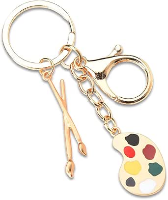 Amazon.com: Xiyantiji Paint Palette and Brush Keychain for Art Teacher ...