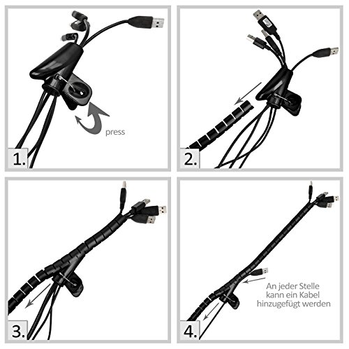Minadax professional high-tech cable duct-2m cable conduit for flexible ...
