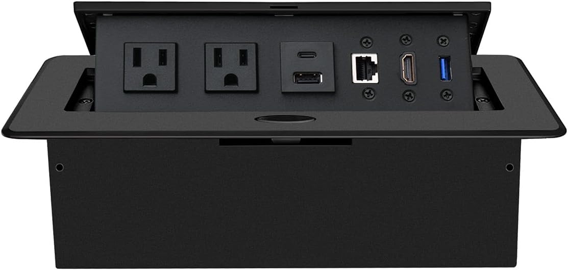 Amazon.com: Jiangce Conference Table Power Hub, Pop up Power Outlet ...