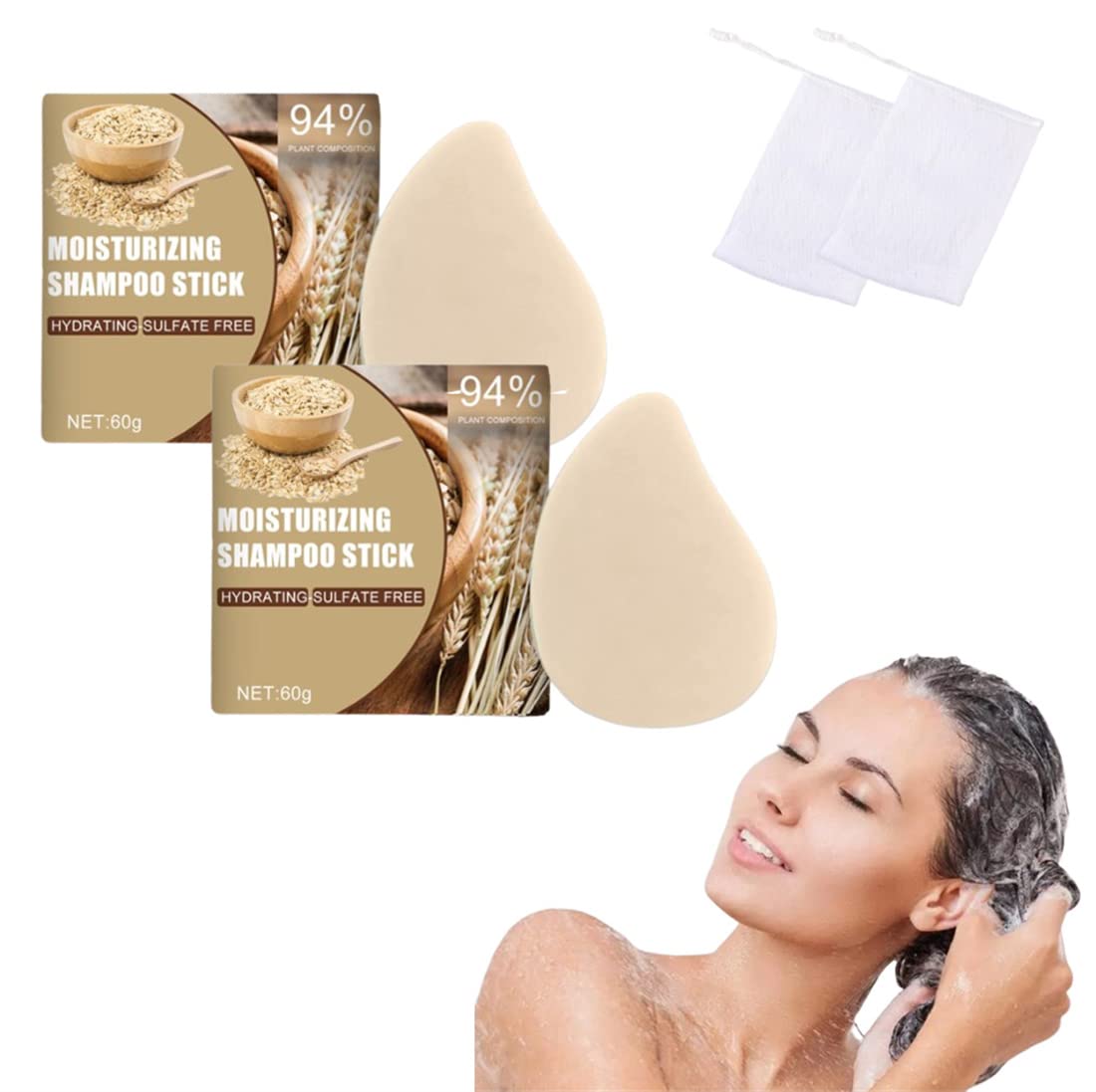 Amazon.com : Hairthentic Invigorating Oat & Rice Shampoo Bar ...