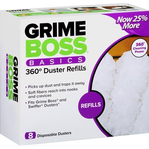 Grime Boss Basics 360 Degree Disposable Duster Refills, 8 count ...