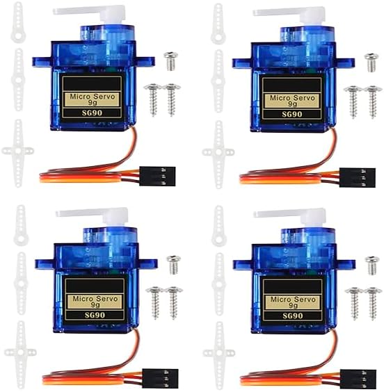 Amazon.com: 4 Pcs SG90 9g Micro Servo for RC Car RC Plane RC Helicopter ...