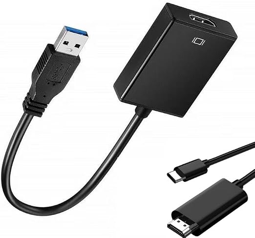 Amazon.com: APILDELLA USB-A to HDMI Adapter n HDMI to USB C Cable for ...
