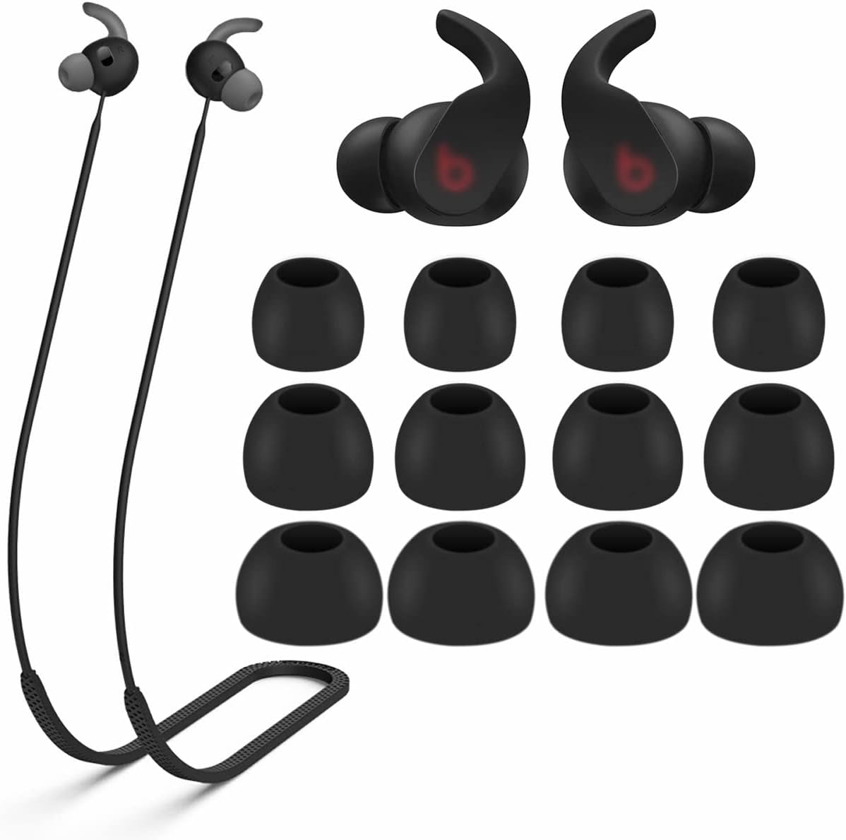 Amazon.com: Strap Ear Tips Kit Compatible with Beats Fit Pro, Anti-Lost ...