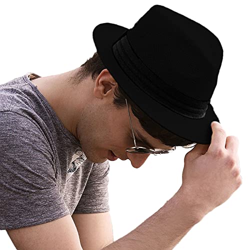 PELO Unisex Sun Protection Fedora Hats/Trilby Hat/Sun Hat/Panama Hat ...