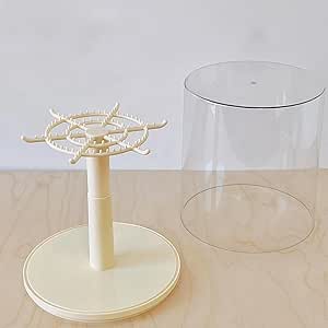 Rotating Clear Display Case for Large Labubu Keychains, Display Stand ...