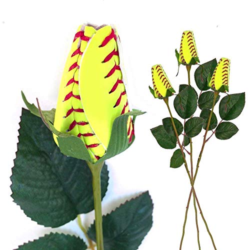 Amazon.com: Softball Rose (Pack of 3) - Handmade with Authentic Premium ...