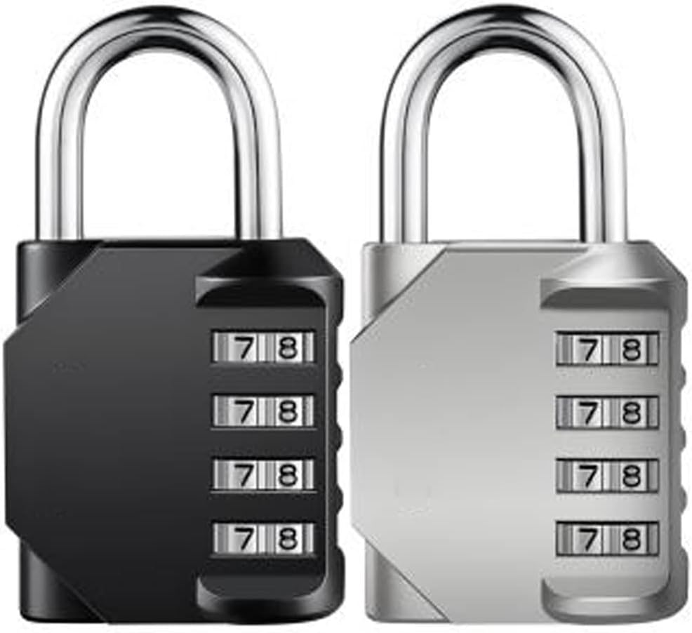 Amazon.com: AAPIE Lock 2PCS Combination Lock 4 Digit Combination ...