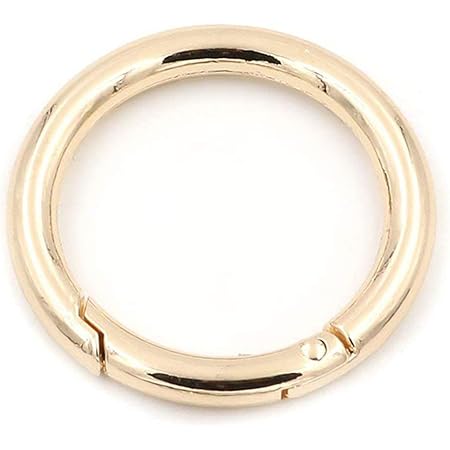 PROUSKY 2 Pieces Gold Spring O Rings, Multi-Purpose Zinc Alloy Round ...