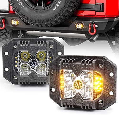 Amazon.com: MICTUNING Quad-Row Led Pods, 2Pcs 5 inch Flush Mount Led ...