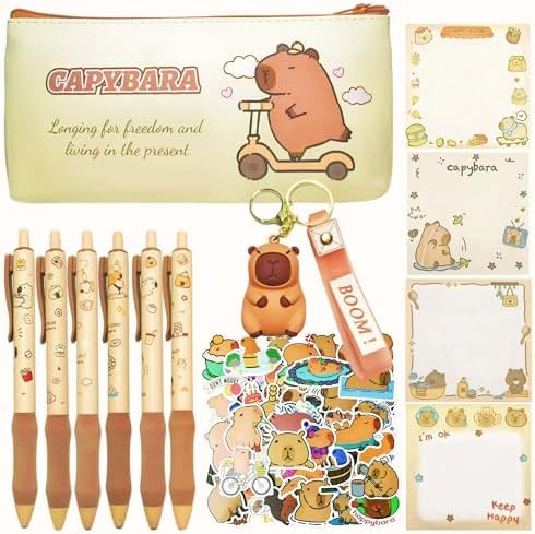 Joylio Capybara Stationery Set – Cute stationery set include capybara ...