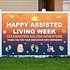 Amazon.com: Assisted Living Week Banner 70.87x45.3 Inch – Happy ...