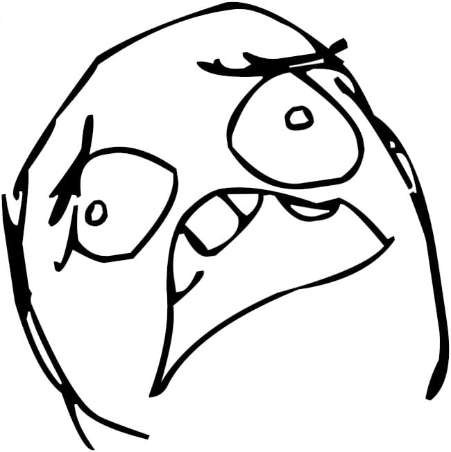 Amazon.com - Scared Funny Meme Face 6" Vinyl Sticker Car Decal (6" Black)