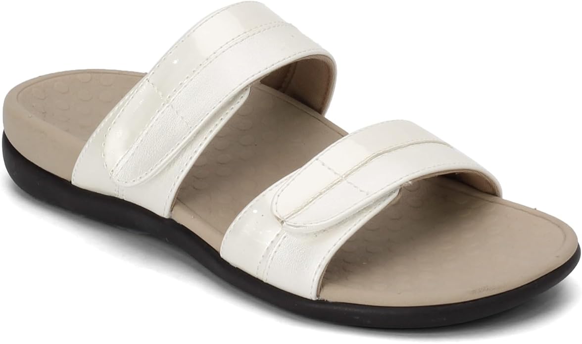 Amazon.com | Vionic Women's, Shore Slide Sandal White 5 M | Slides