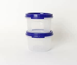 NEW TUPPERWARE Swiss Circular Blue / Transparent 2 x 200 ml Coffee Pods ...