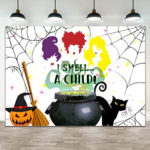 Amazon.com : Wollmix Halloween Hocus Pocus Backdrop Party Decoration ...