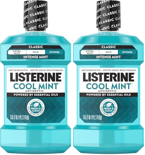 Amazon.com : Listerine Cool Mint Antiseptic Mouthwash, Daily Oral Rinse ...