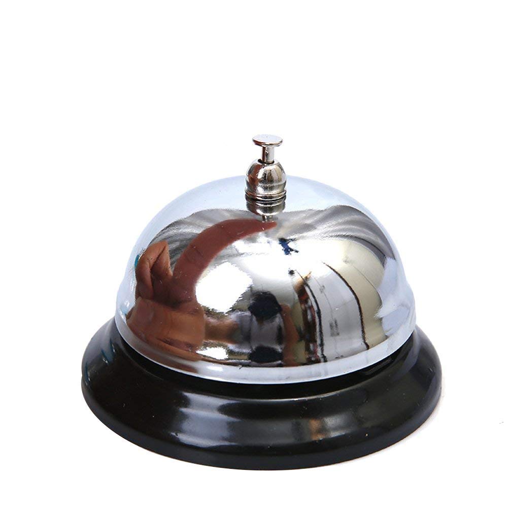 Polished Metal Table Bell For Hotel Reception Restaurant Hotel – BigaMart