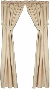 Amazon.com: Home Collection by Raghu Osenberg Cream Panels, 84" x 86 ...