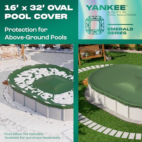 Yankee Emerald Series Pool Covers for Above Ground Pools | Oval 16x32 ...