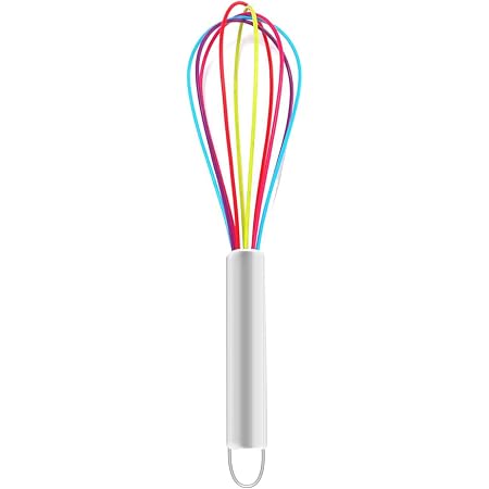 2 PCS Silicone Whisk Set,Colourful Silicone Balloon Whisk Wire Hand ...