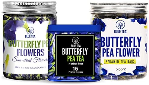 Amazon.com : BLUE TEA – Combo - Butterfly Pea Flower Tea (30 Tea Bags ...