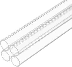 Rebower 12" Clear Plastic Rigid Pipe 8mm x 10mm(5/16" x 3/8") Acrylic ...