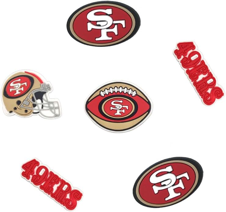 Amazon.com: Design for 49ers DIY Shoe Decoration Charms 7 Pack for ...