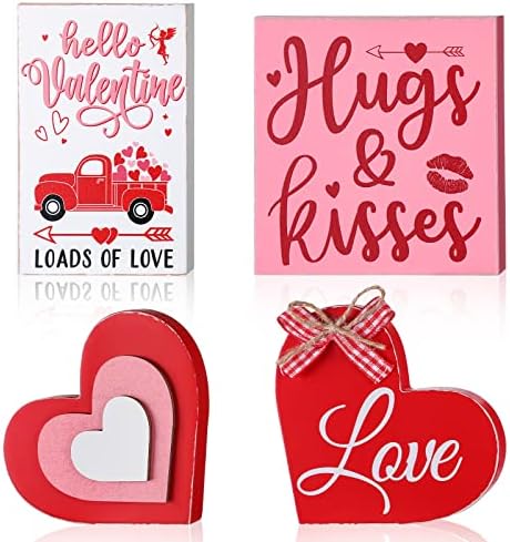 Amazon.com: 5-Piece Valentine's Day Tiered Tray Decorations - 3 Faux ...