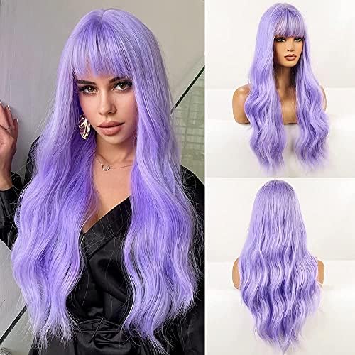 Amazon.com: AISI QUEENS Orange Ginger Wig with Bangs Long Wavy Orange ...