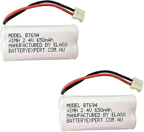2X ELASO Replacement Battery Compatible with Uniden Cordless Phone ...
