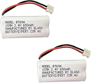 2X ELASO Replacement Battery Compatible with Uniden Cordless Phone ...