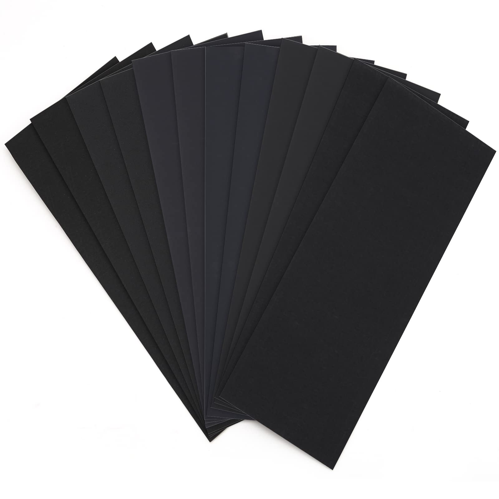 PROUSKY 12 Pieces Wet and Dry Sandpaper, Assortment 600 800 1000 1200 ...
