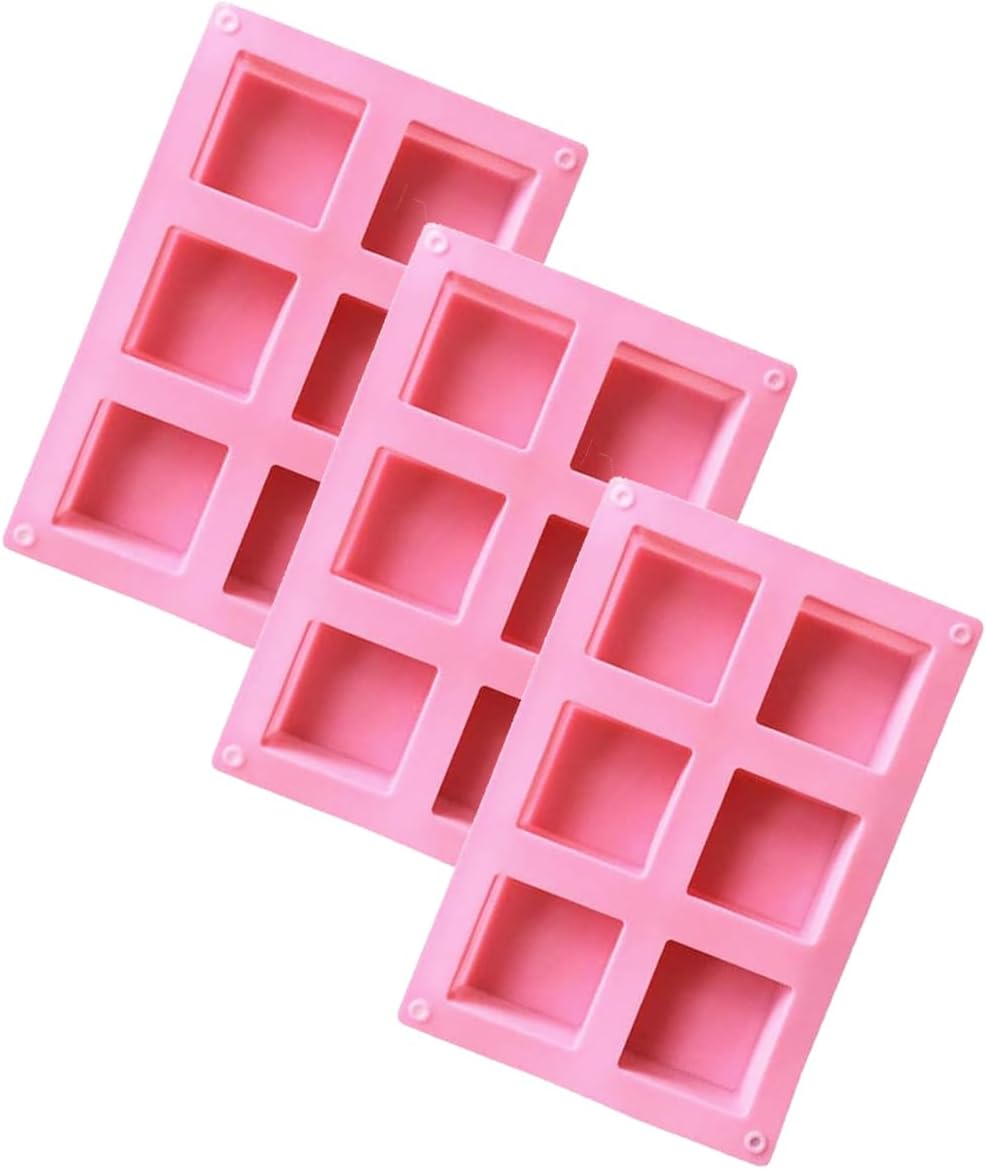 Amazon.com: Soap Square Molds, 6 Cavities Silicone Soap Molds, Soap ...