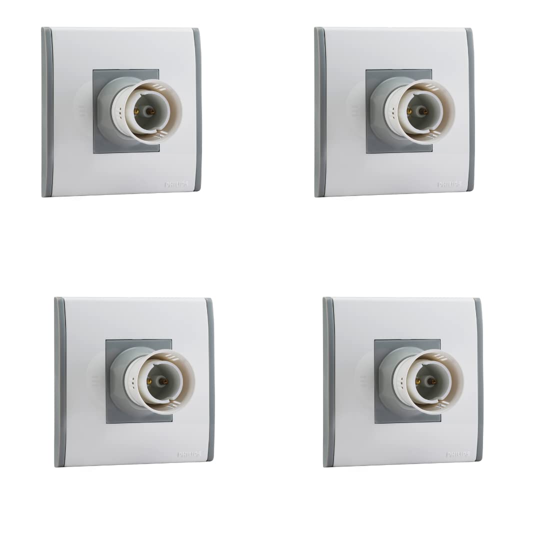 Buy Philips Modular Lamp Holder Straight B22 (Grey, Pack of 4) Online ...