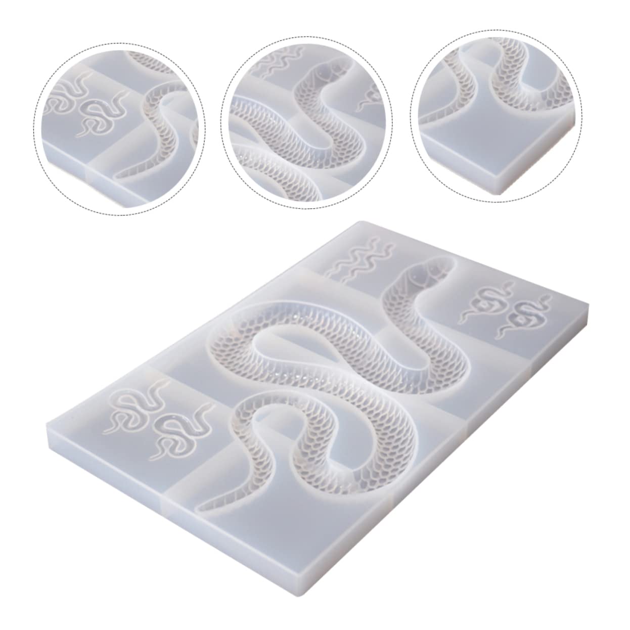 SEWOART Mold Snake Epoxy Resin Mould Snake Silicone Mold DIY Supplies ...