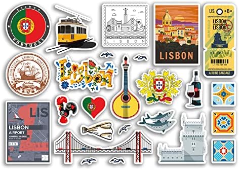 A5 Sticker Sheet Lisbon Vinyl Stickers - Portugal Portuguese Landmarks ...