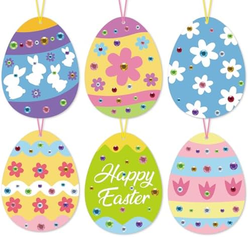 Amazon.com: PAIVSUN 24Pcs Easter Crafts Kit, Make Your Own Easter Egg ...