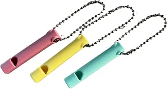 Amazon.com: Safety Whistle with Chain, Pack of 3, Compact Loud ...