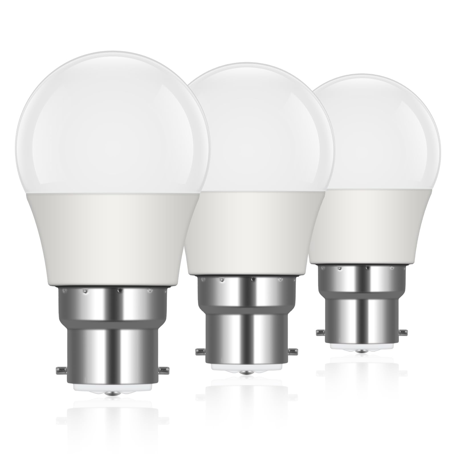 Ddlisu G45 B22 Bayonet Light Bulbs, G45 Mini Golf Ball Energy Saving Lightbulbs, 40W Equivalent ...