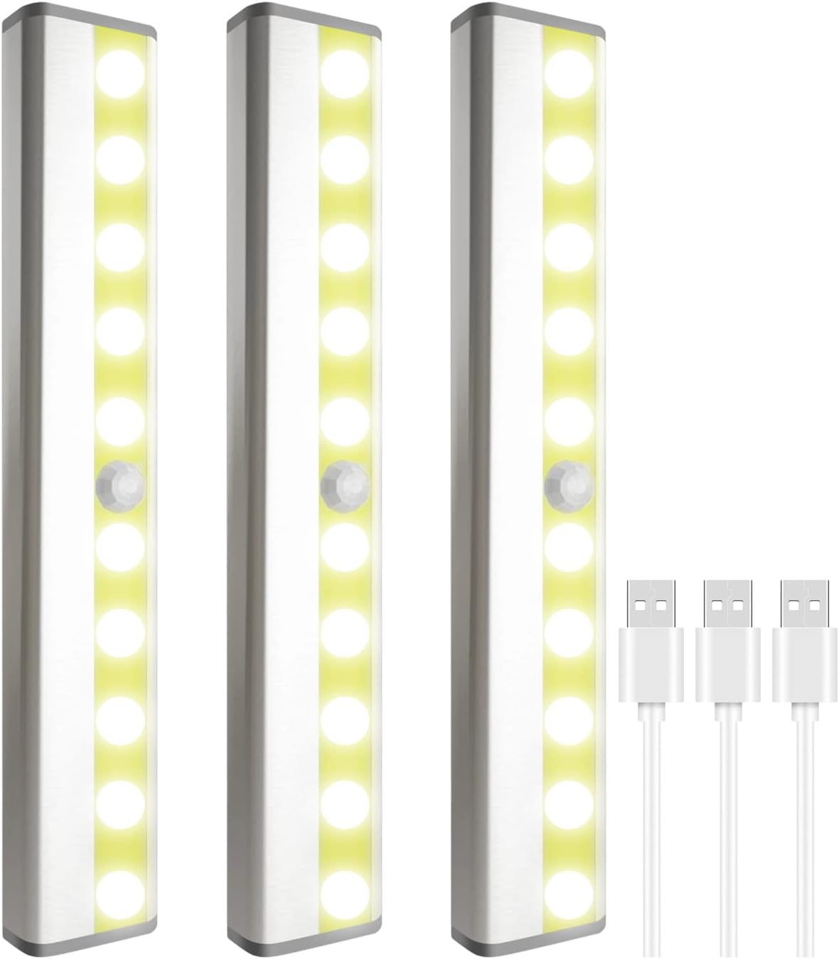 LED Closet Light, 30 LED Rechargeable Motion Sensor Light Indoor ...