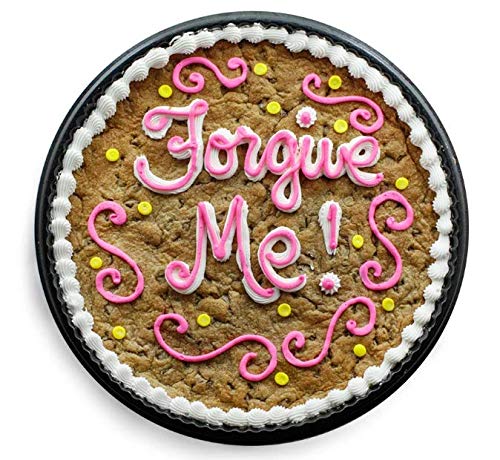Amazon.com : Forgive Me Custom Cookie Cake (Chocolate Chip) : Grocery ...