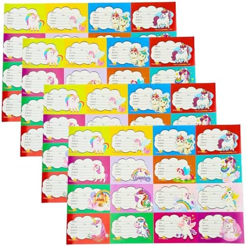 Generic Plain Name Slips for School Notebooks - 192 Labels (12 Sheets ...