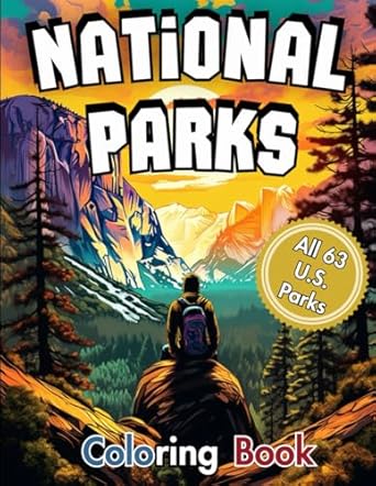 Amazon.com: National Parks Coloring Book: Explore 63 Inspirational ...