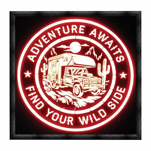 Amazon.com: Custom Adventure Awaits Camping Truck LED Sign ...